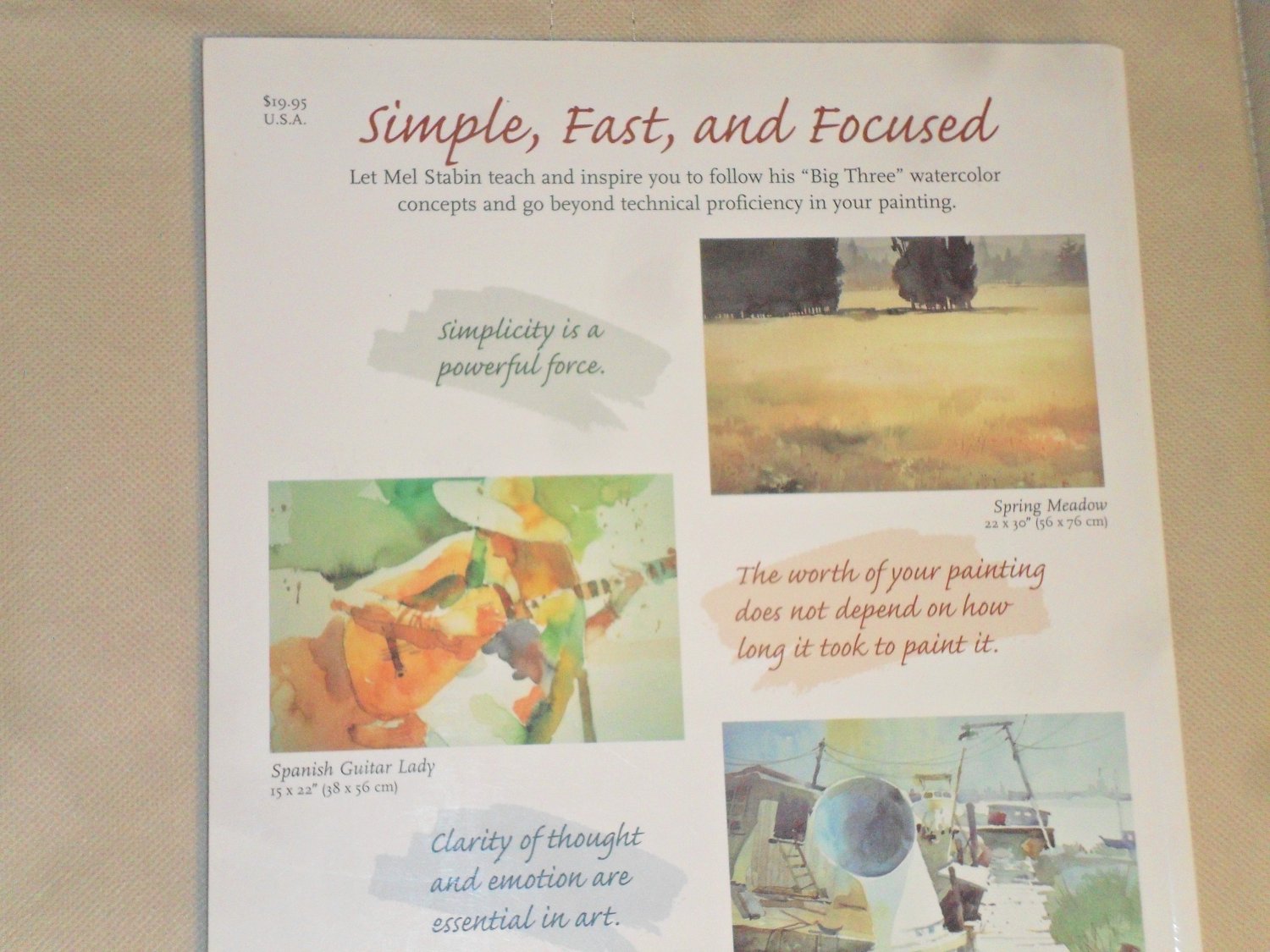 Watercolor Simple, Fast and Focused by Mel Stabin Brand New