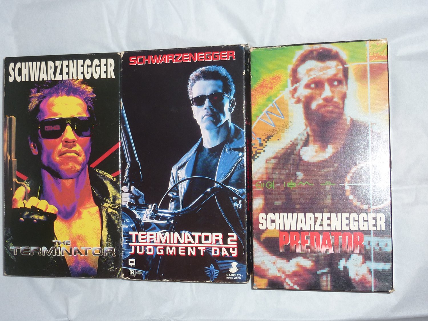 TERMINATOR 1, 2 & 3 VHS And PREDATOR VHS 4 VHS Tape Bundle