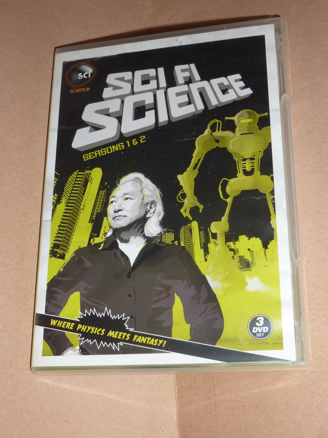 Sci Fi SCIENCE Seasons 1 & 2 DVD 3 disc Set Prof. Michio Kaku