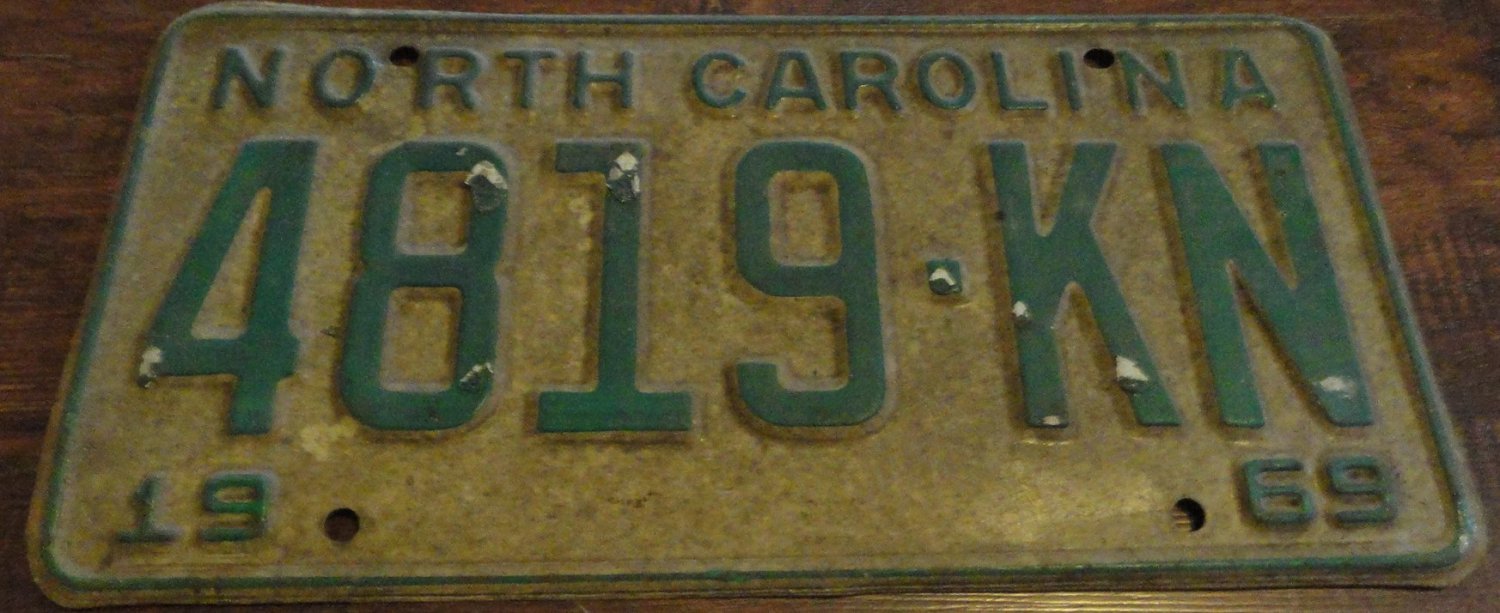 1969 4819 KN North Carolina license plate
