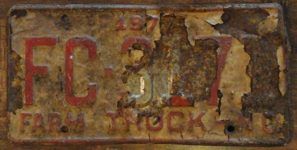 1977 North Carolina farm truck license plate FC 3171