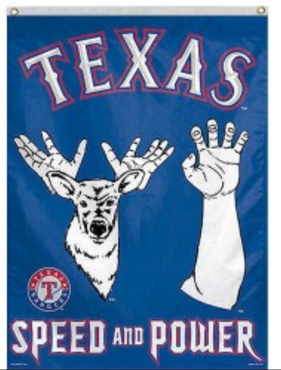 Texas Rangers Throwback Large Banner Flag 3x5 ft