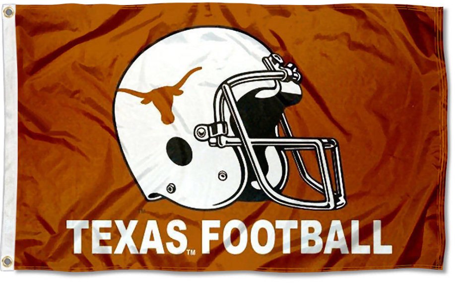 Texas Longhorns Football Helmet Flag 3x5 ft