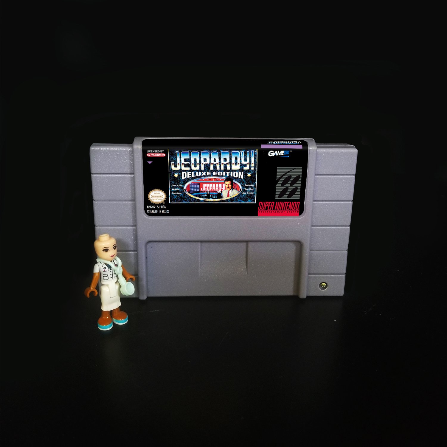 Jeopardy Deluxe Edition Super Nintendo SNES NTSC 16bit Cartridge Card US
