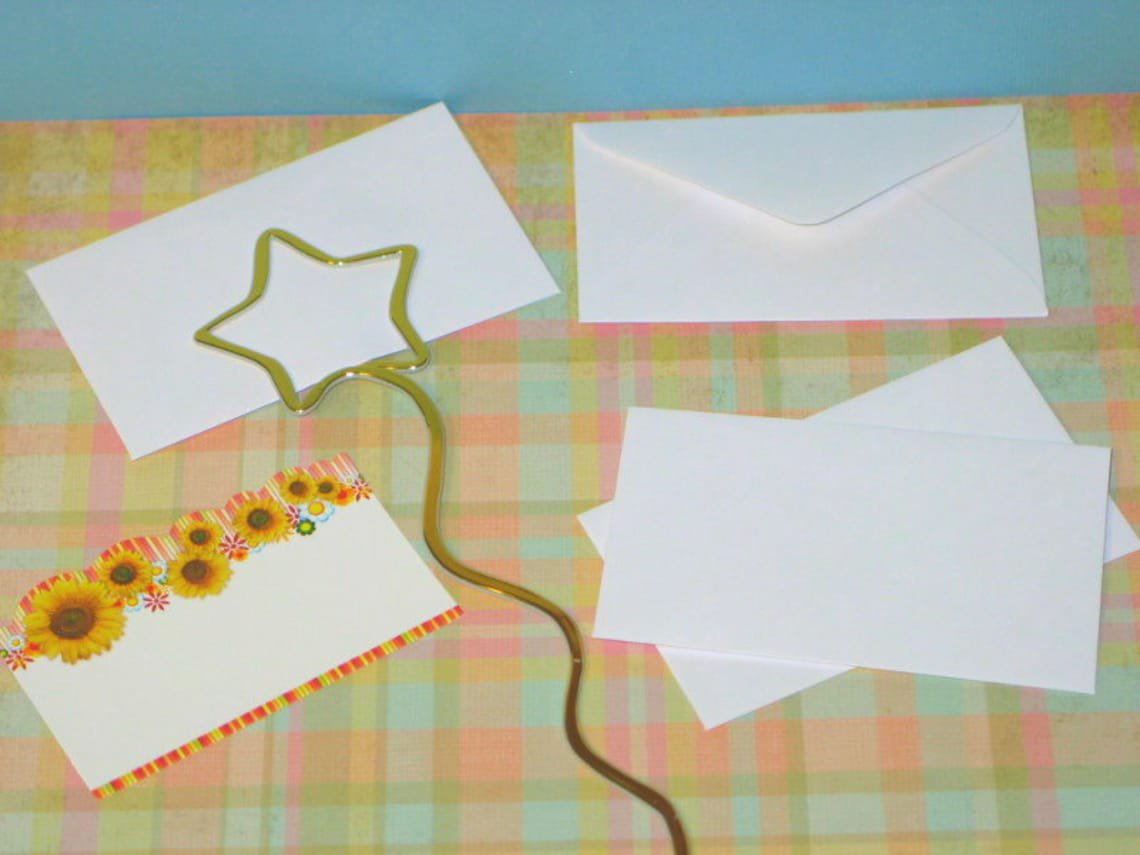 Your Choice of Quantity: WHITE Florist Enclosure Card ENVELOPES - Mini ...