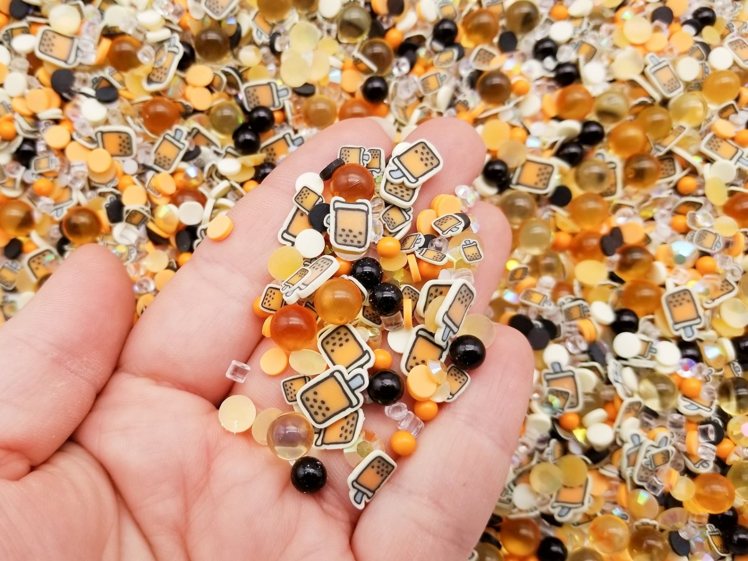 Thai Milk Boba Tea Fake NON EDIBLE Polymer Clay Sprinkles and Resin ...