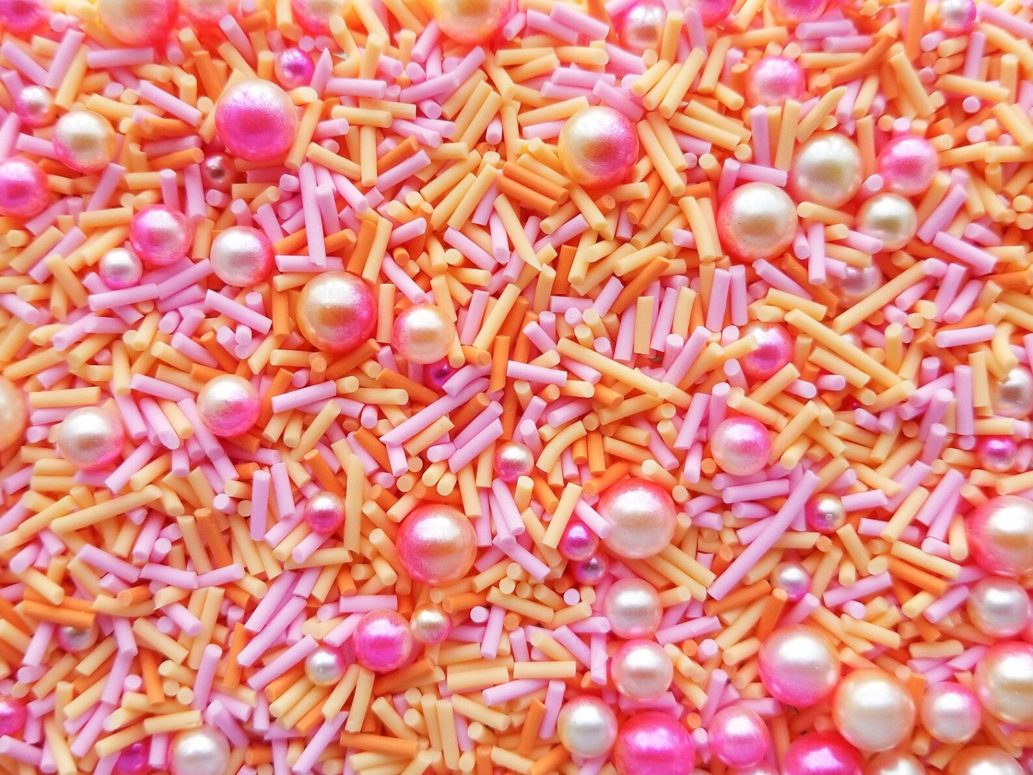 CLAM SHELL BIKINI Mermaid Caviar Pearl Sprinkle Mix, Polymer Clay Fake ...