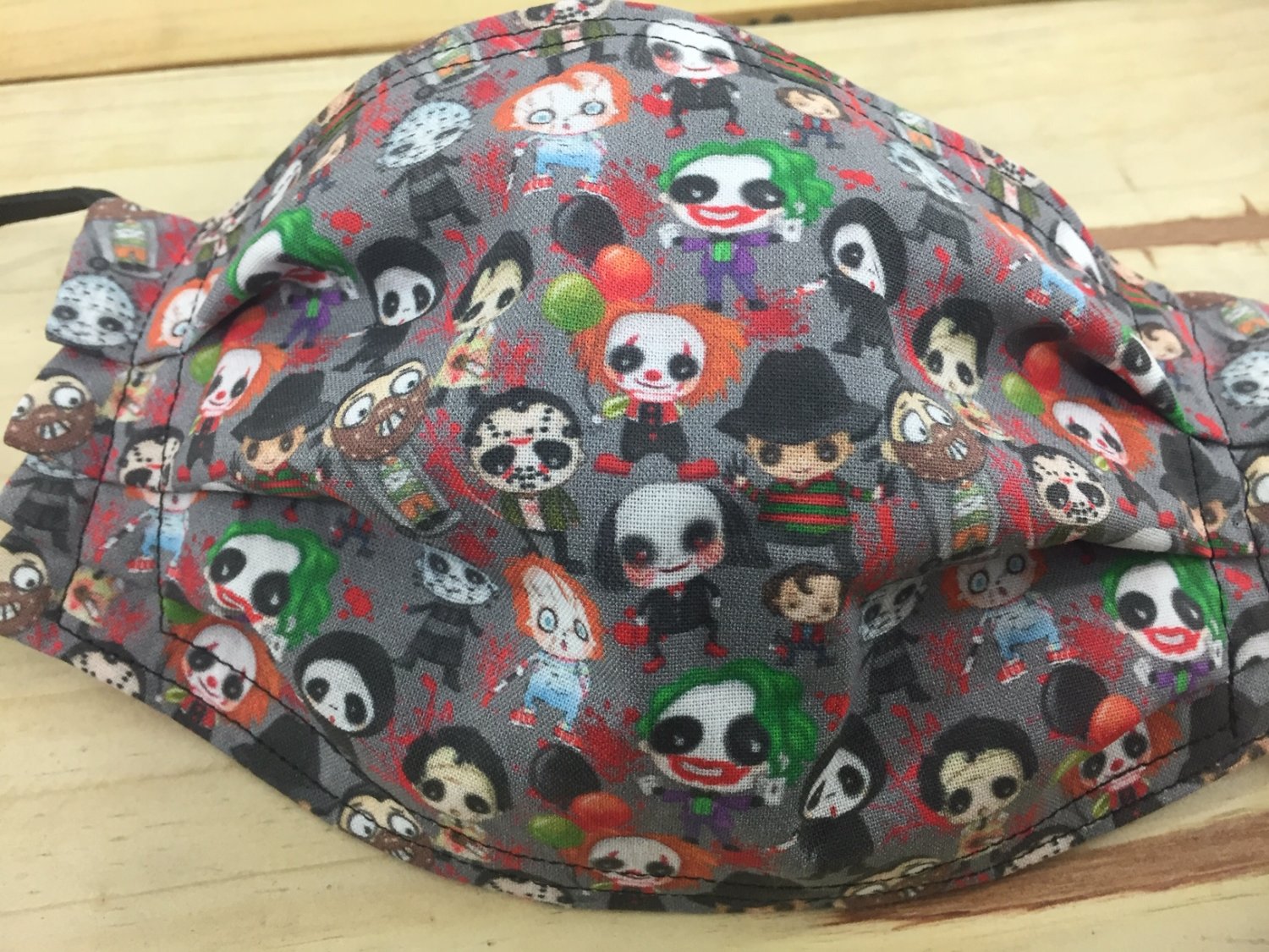 Movie Killers Face Covering Handmade Reversible Reusable Mask Horror