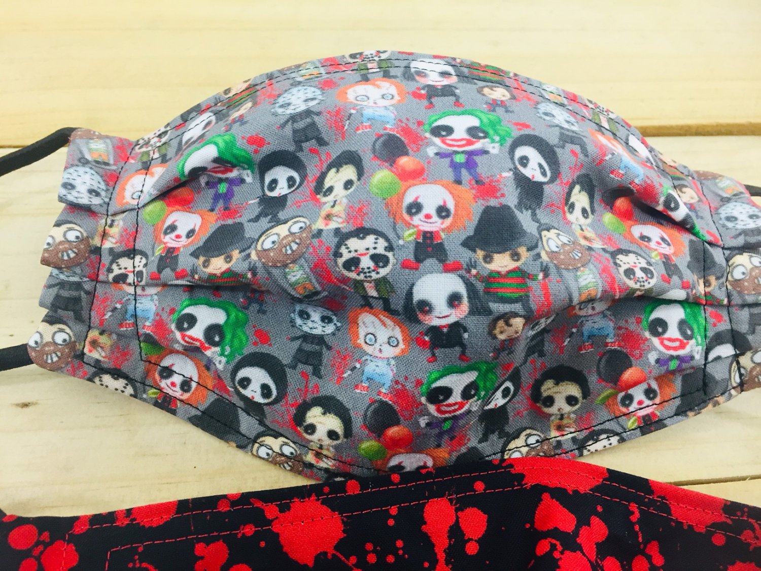 Movie Killers Face Covering Handmade Reversible Reusable Mask Horror