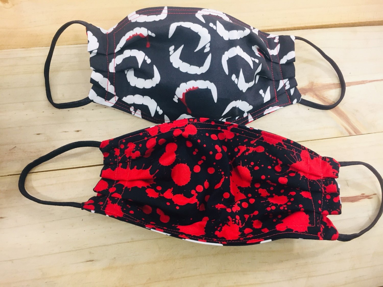 Vampire Blood Splatter Face Covering Handmade Reversible Reusable Mask ...