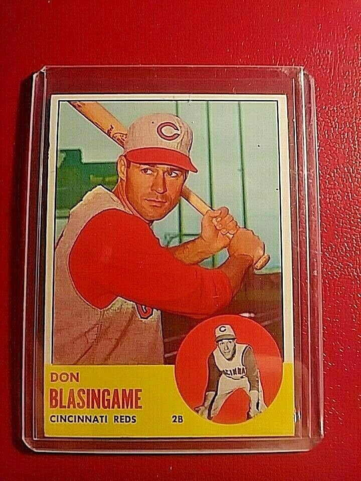 1963 Topps Baseball Card # 518 r1 Don Blasingame NnMt NM