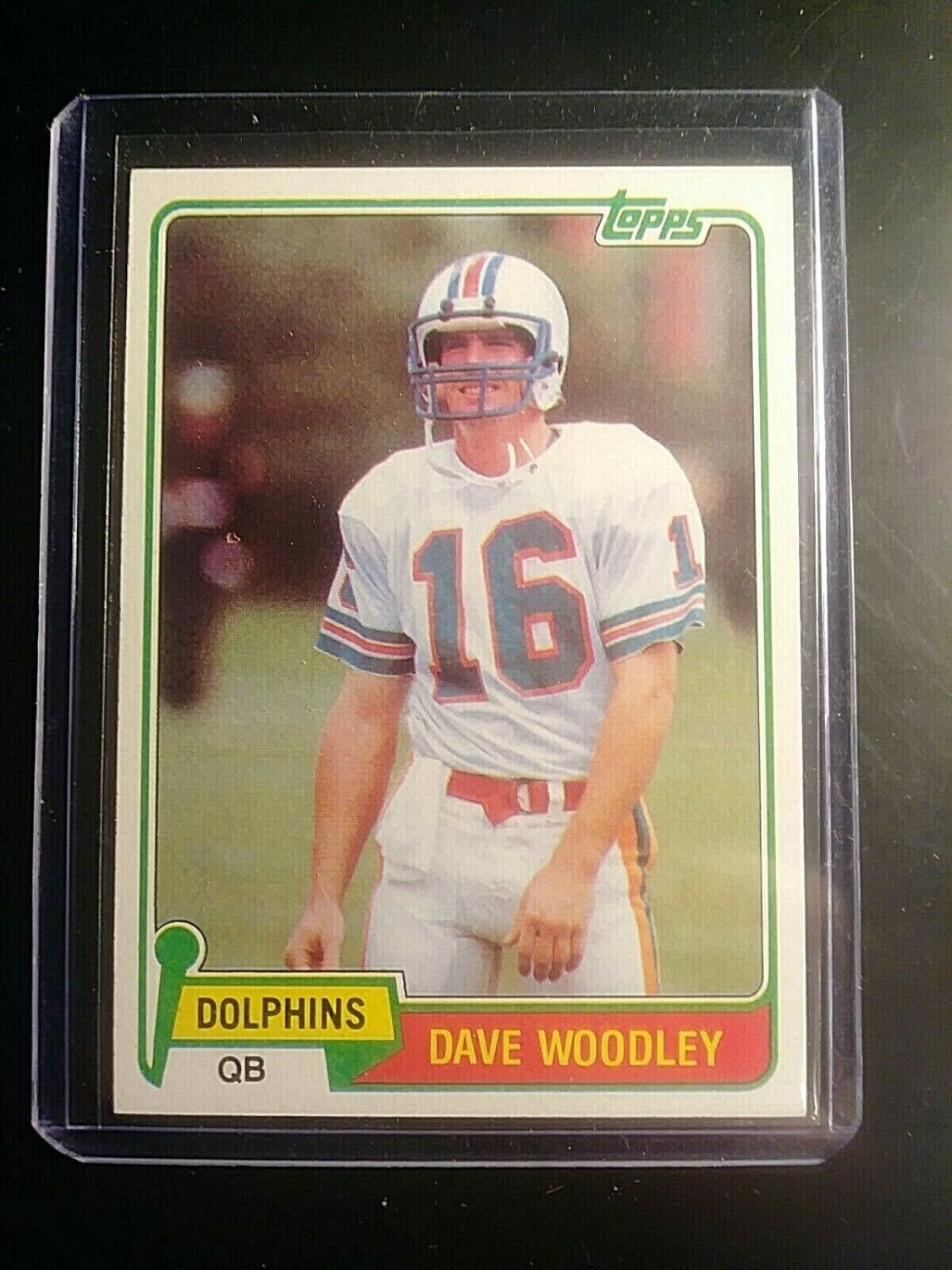 1981 TOPPS #174 DAVID WOODLEY Miami Dolphins ROOKIE CARD NmMt SHARP!