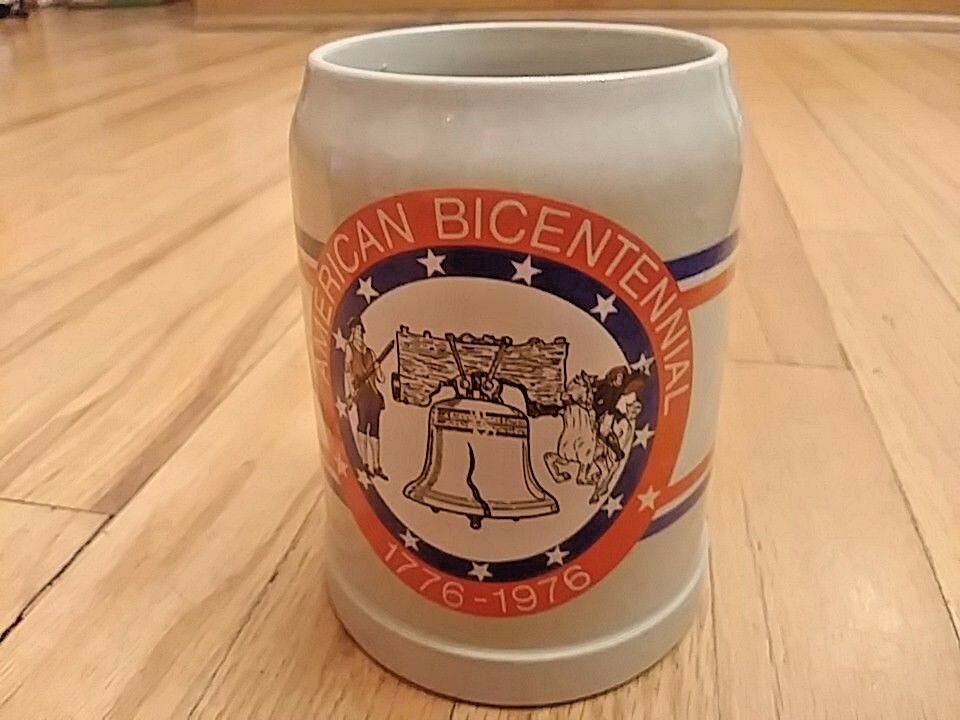 Vintage AMERICAN BICENTENNIAL 1776-1976 Bell Beer Stein Mug 0.5L 5 1/4 ...