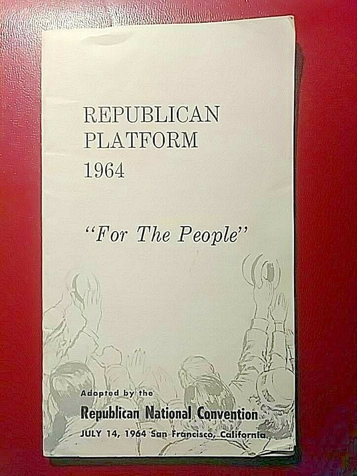 1964 Republican National Convention "Republican Platform" pamphlet Booklet