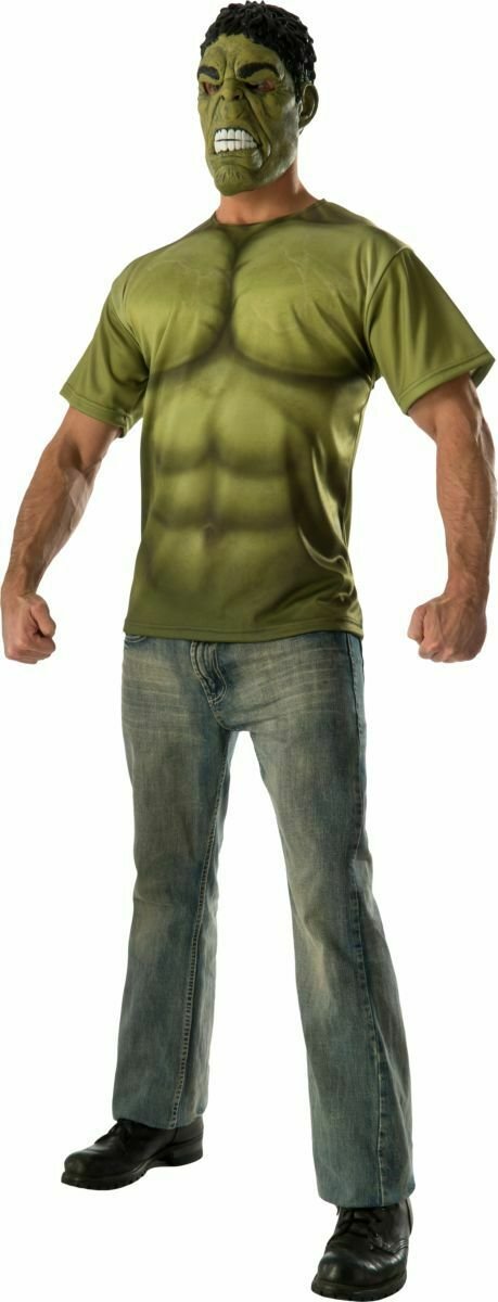 Rubies Men's Incredible Hulk Costume Top and Mask Avengers 2 Costume ...