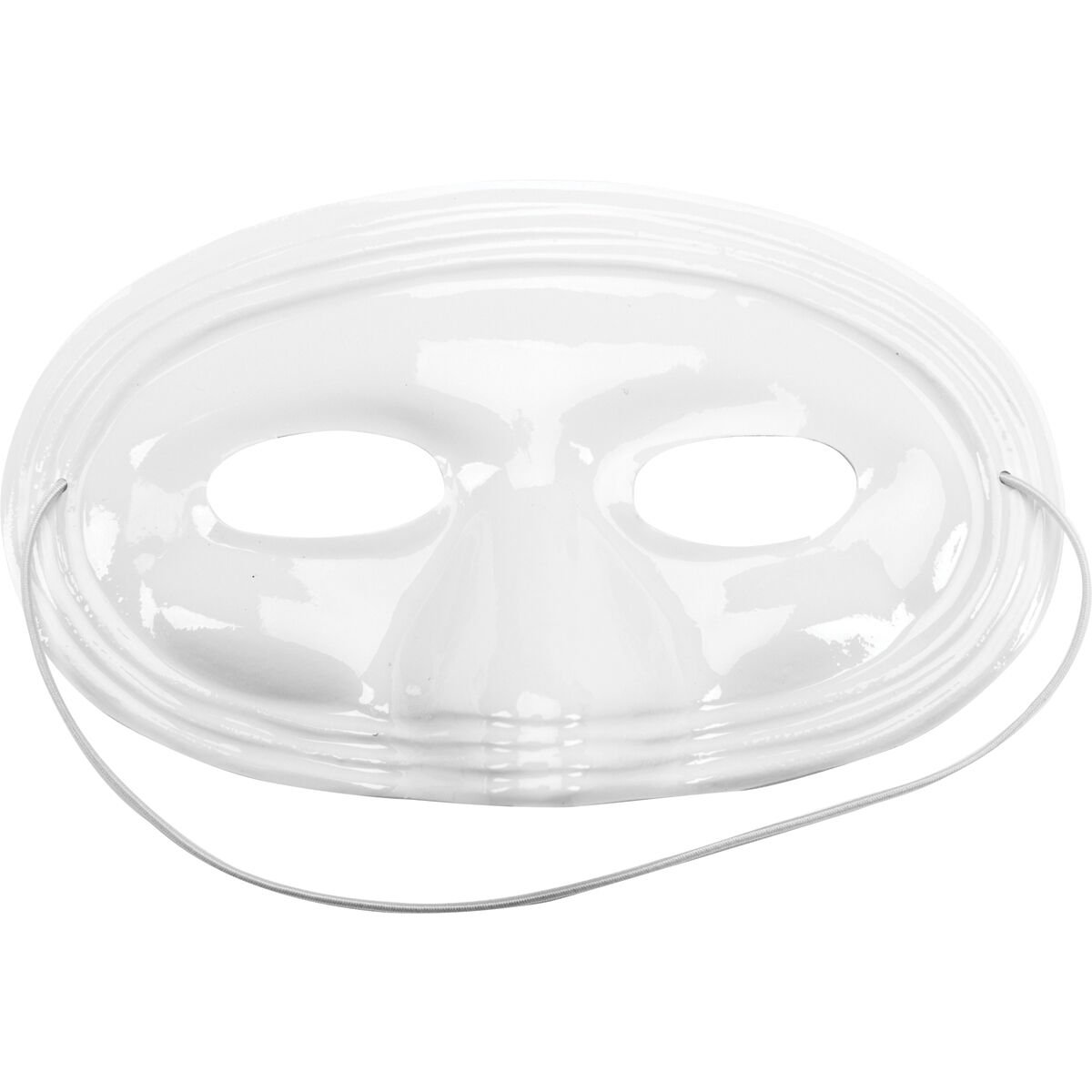 Darice Half Face Plastic Mask White 6.75Inch