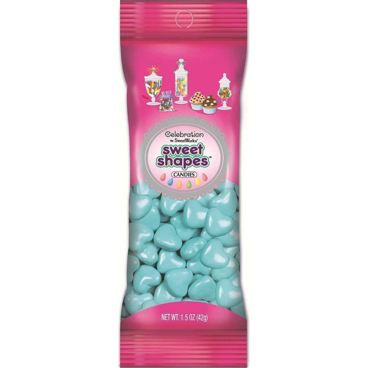 Celebrations By Sweetworks Sweet Shapes(Tm) 1.5Oz-Light Blue Hearts