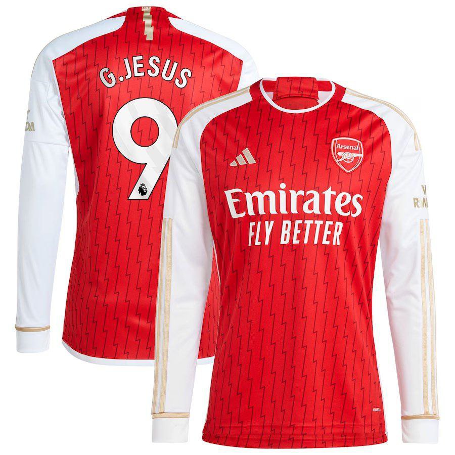 Arsenal 23 24 G.JESUS 9 Jersey Home Football Soccer long sleeves Jersey ...