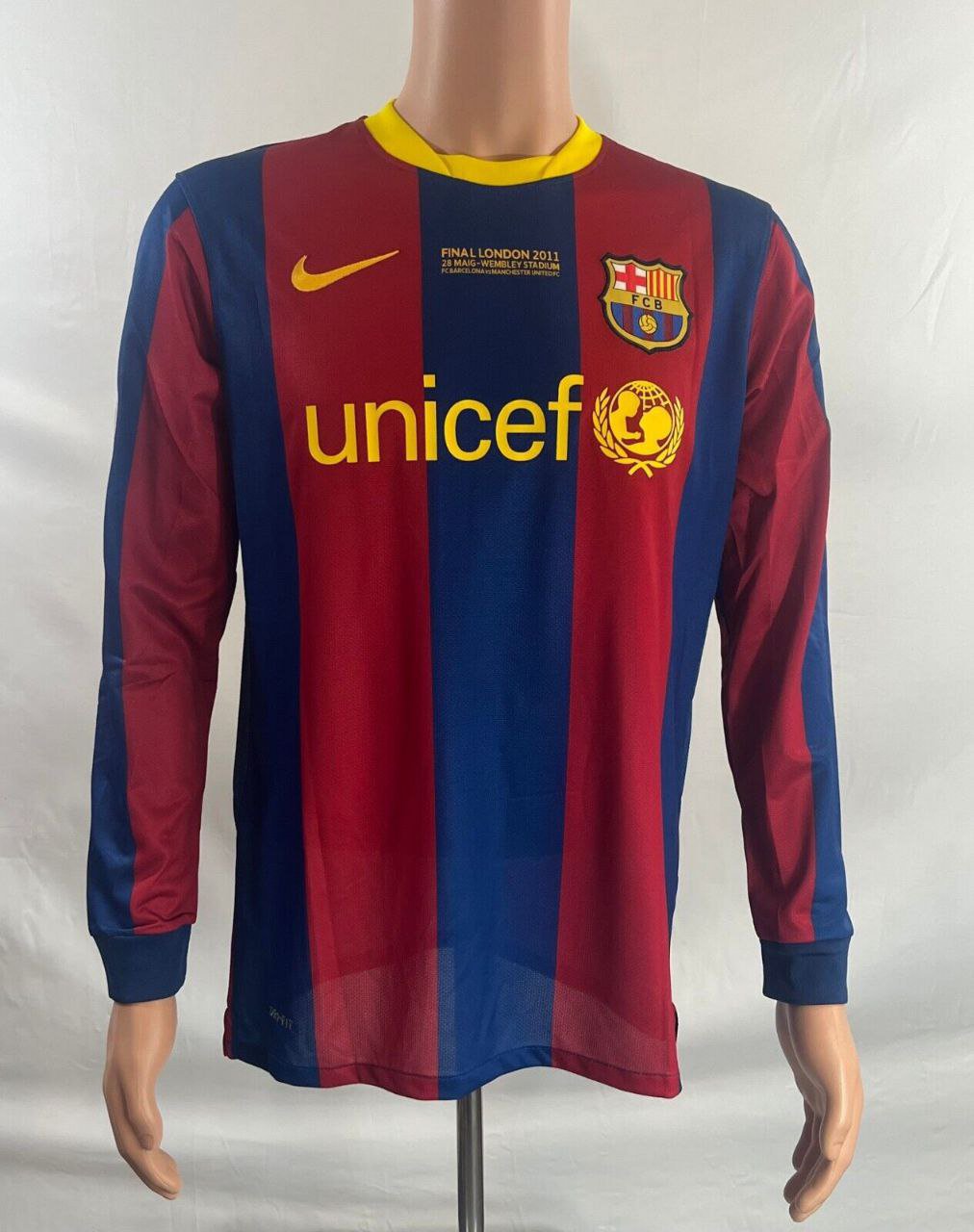 Lionel Messi #10 Barcelona 2011 Champions League Final Long Sleeve Jersey