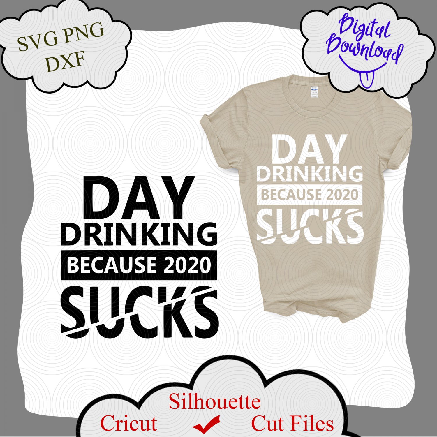 Day Drinking because 2020 Sucks svg, drinking svg, alcohol svg, wine ...