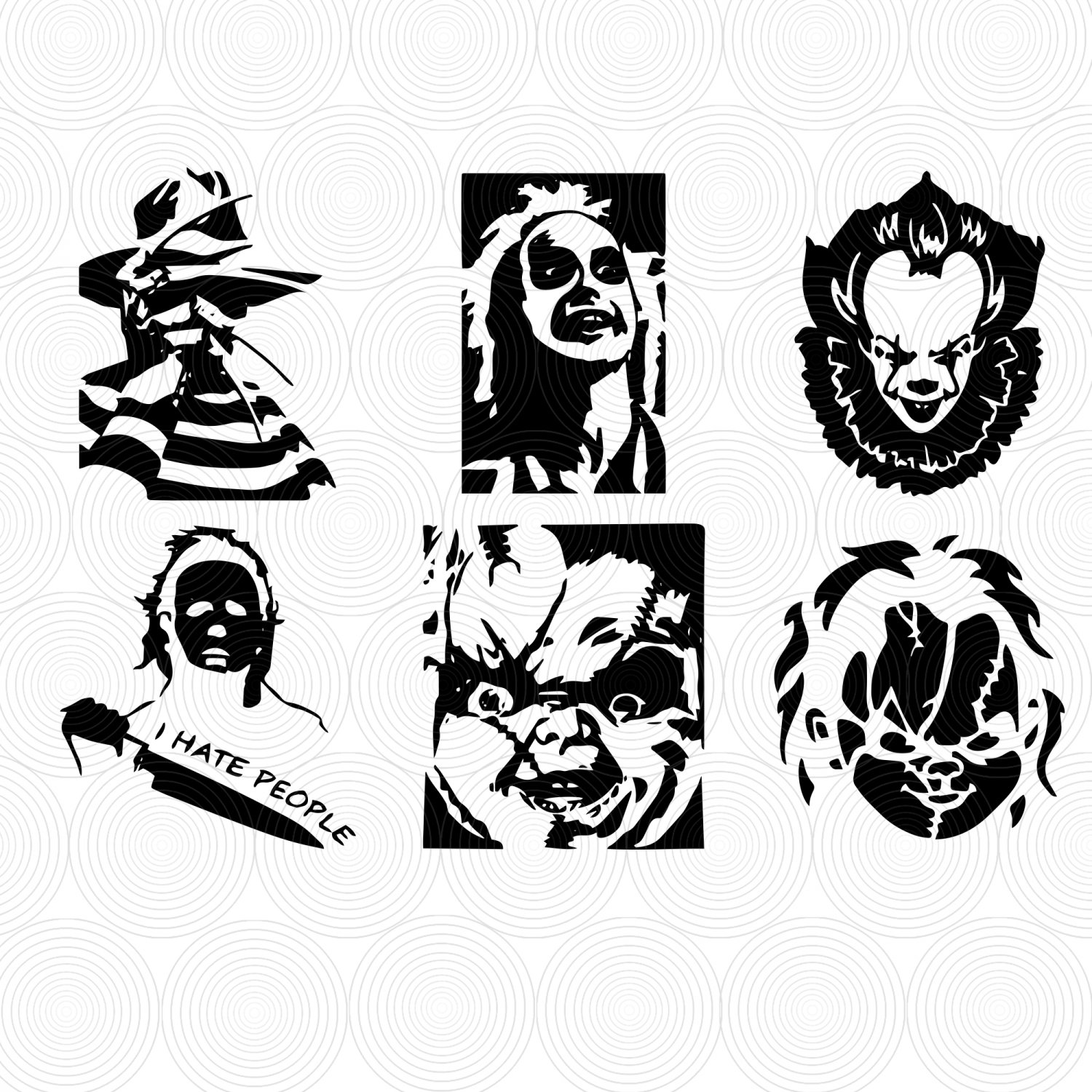 Horror Movie Villain Svg, Halloween Svg, Horror Movie Characters ...