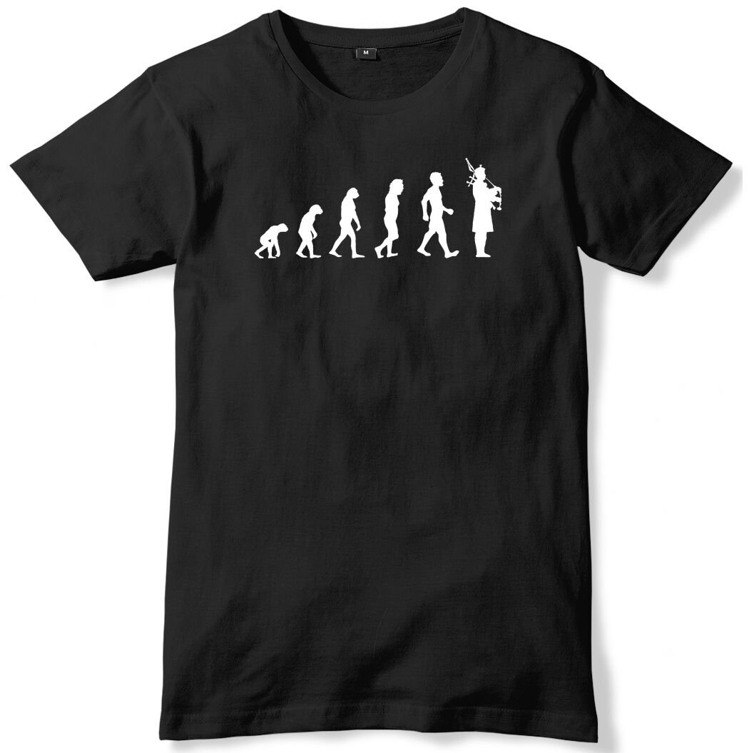 Evolution Of Bagpipes Bagpiper Man Mens Funny Unisex T-Shirt Gildan ...
