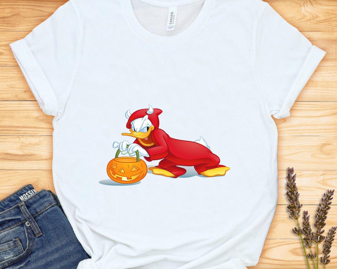 Disney Halloween Donald Duck Devil Unisex Gift T-Shirt