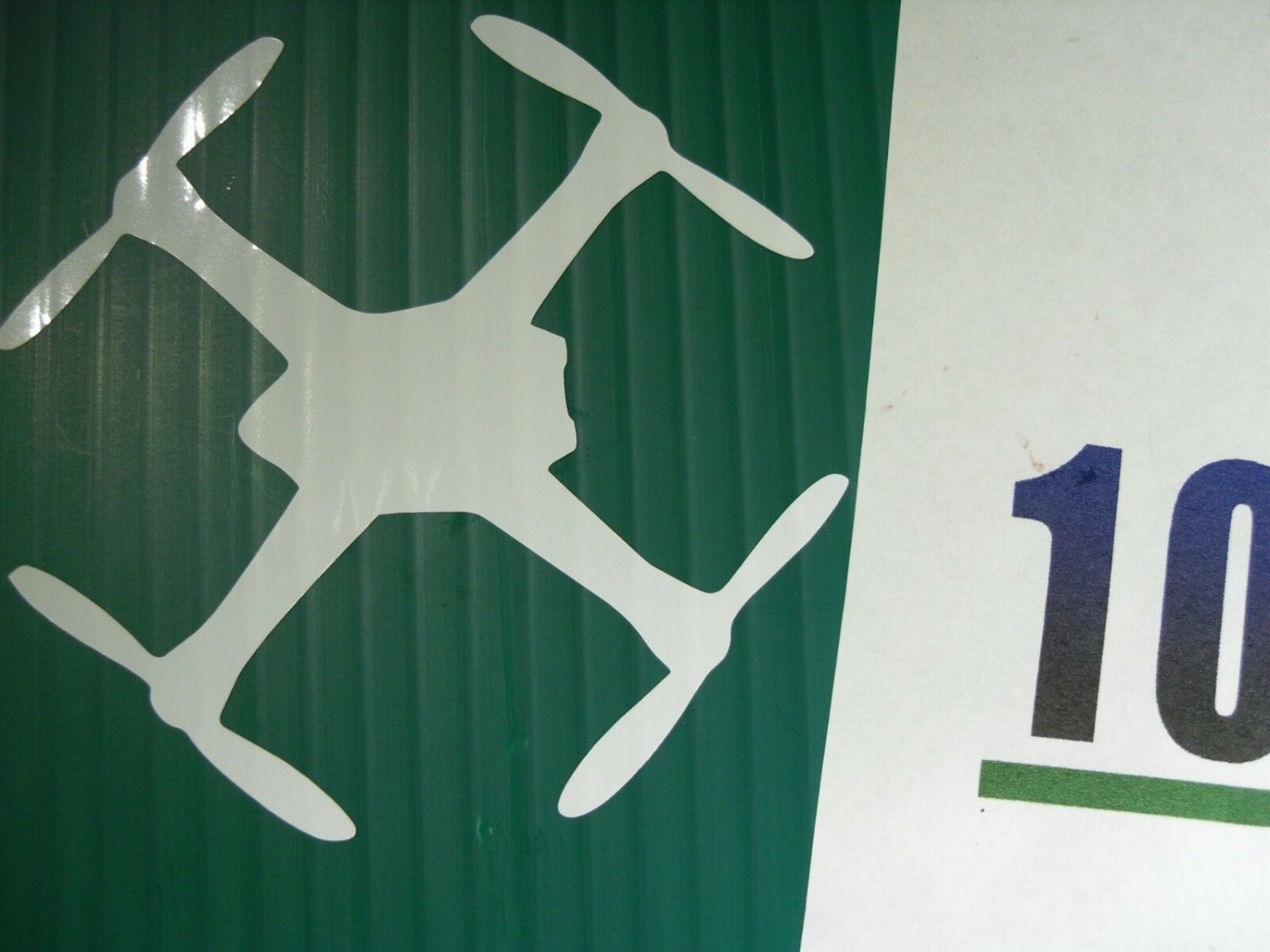 White RC QRX 350 Quadcopter UAV Drone Window Decal Sticker