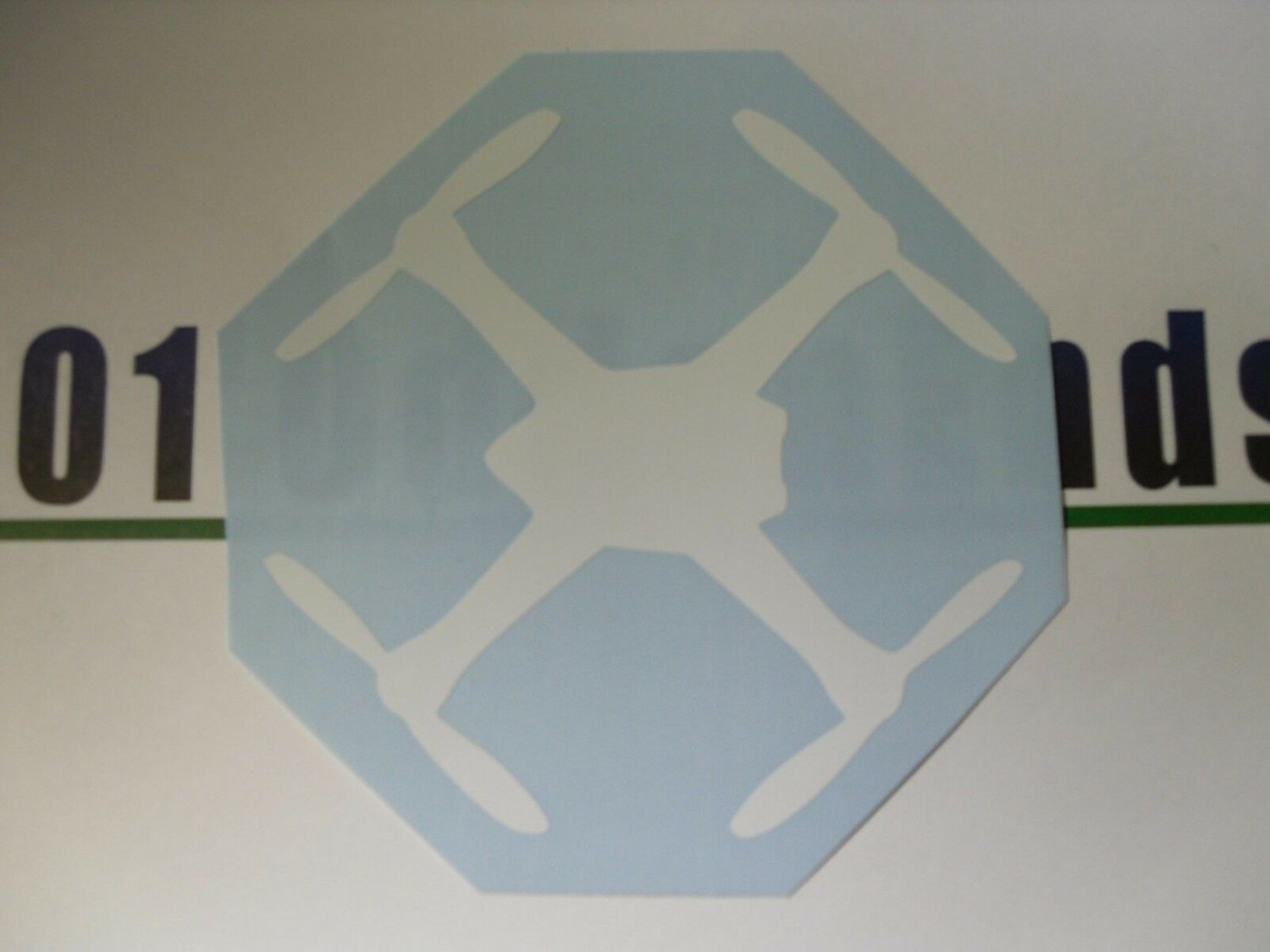 White RC QRX 350 Quadcopter UAV Drone Window Decal Sticker