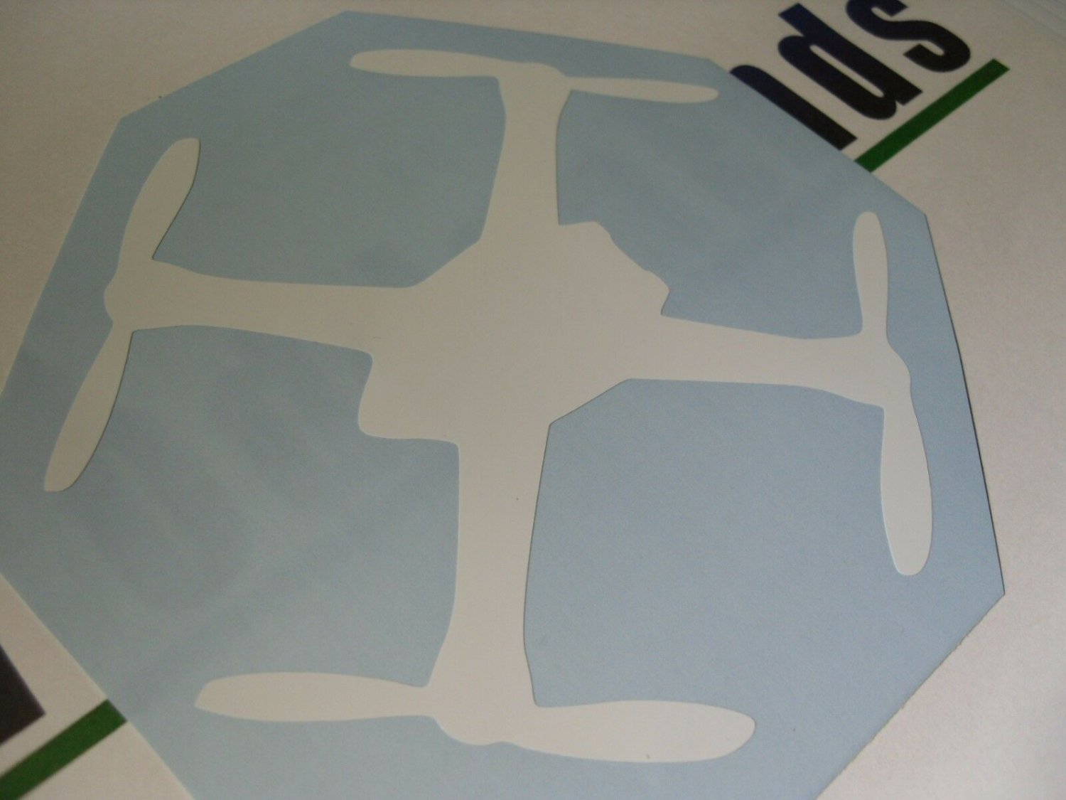 White RC QRX 350 Quadcopter UAV Drone Window Decal Sticker