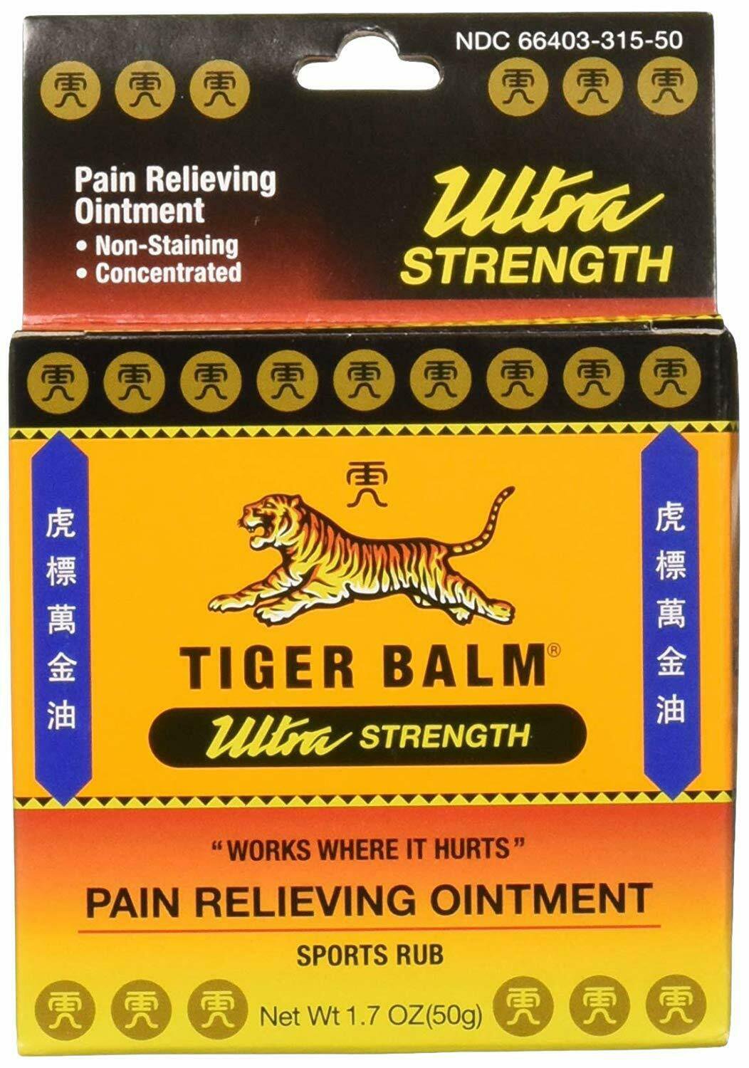 Tiger Balm Ultra Strength Pain Relieving Ointment 50 gm - 1.7 OZ