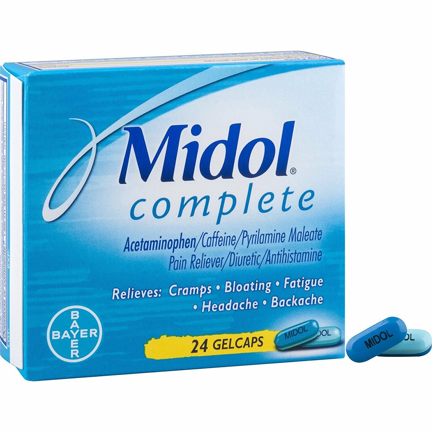 Midol Complete Gelcaps, 24-Count Box
