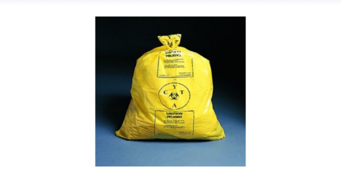 McKds McKesson Chemo Waste Bag 30 - 33 gal. Yellow 31 X 41 Inch Case of 100