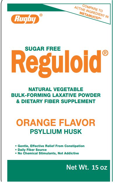 Rugby Reguloid Sugar Free, Bulk Forming Laxative Powder Psyllium Fiber ...