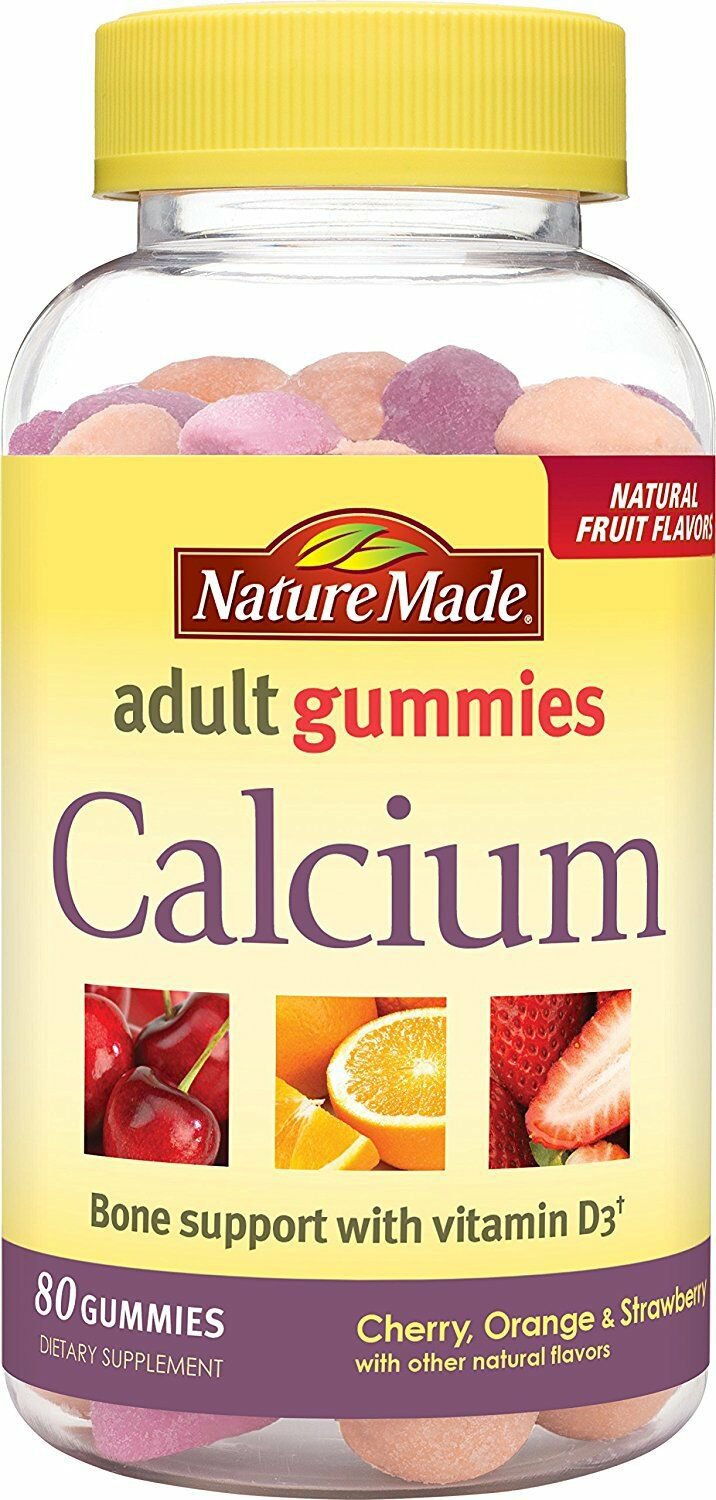 Nature Made Calcium Adult Gummies 80 Count Calcium and Vitamin D