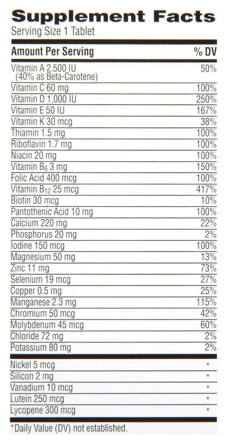 Centrum Silver Adult Multivitamin/Multimineral Supplement (80-Count ...