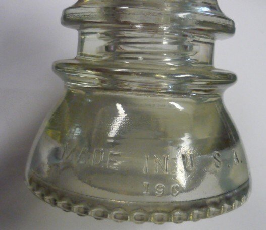 Hemingray 42 Insulator Clear Glass Double Petticoat