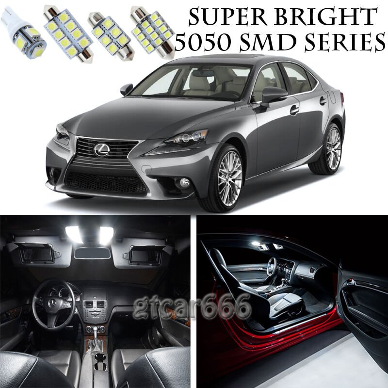 5050 SMD White LED Interior Light Package Kit For 2014-2015 IS250 IS350 ...
