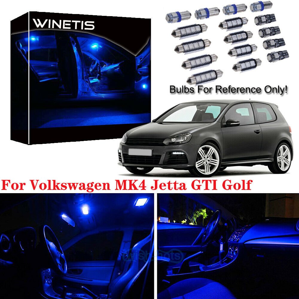 7 Pieces New Map Dome Interior LED Light Fit Volkswagen MK4 Jetta GTI ...