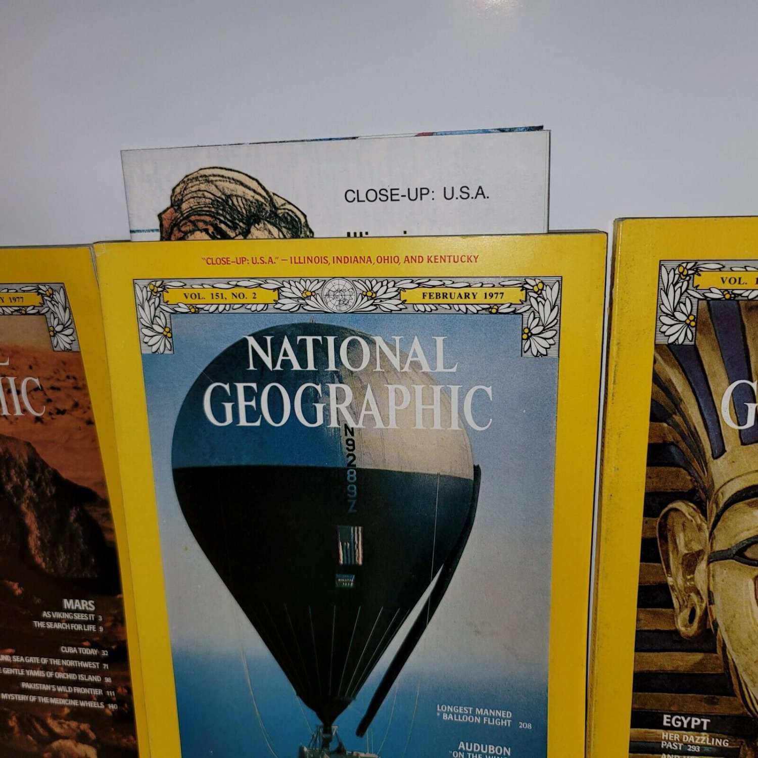 1976 Year 12 National Geographic Magazine Inserts Monthly Bicentennial