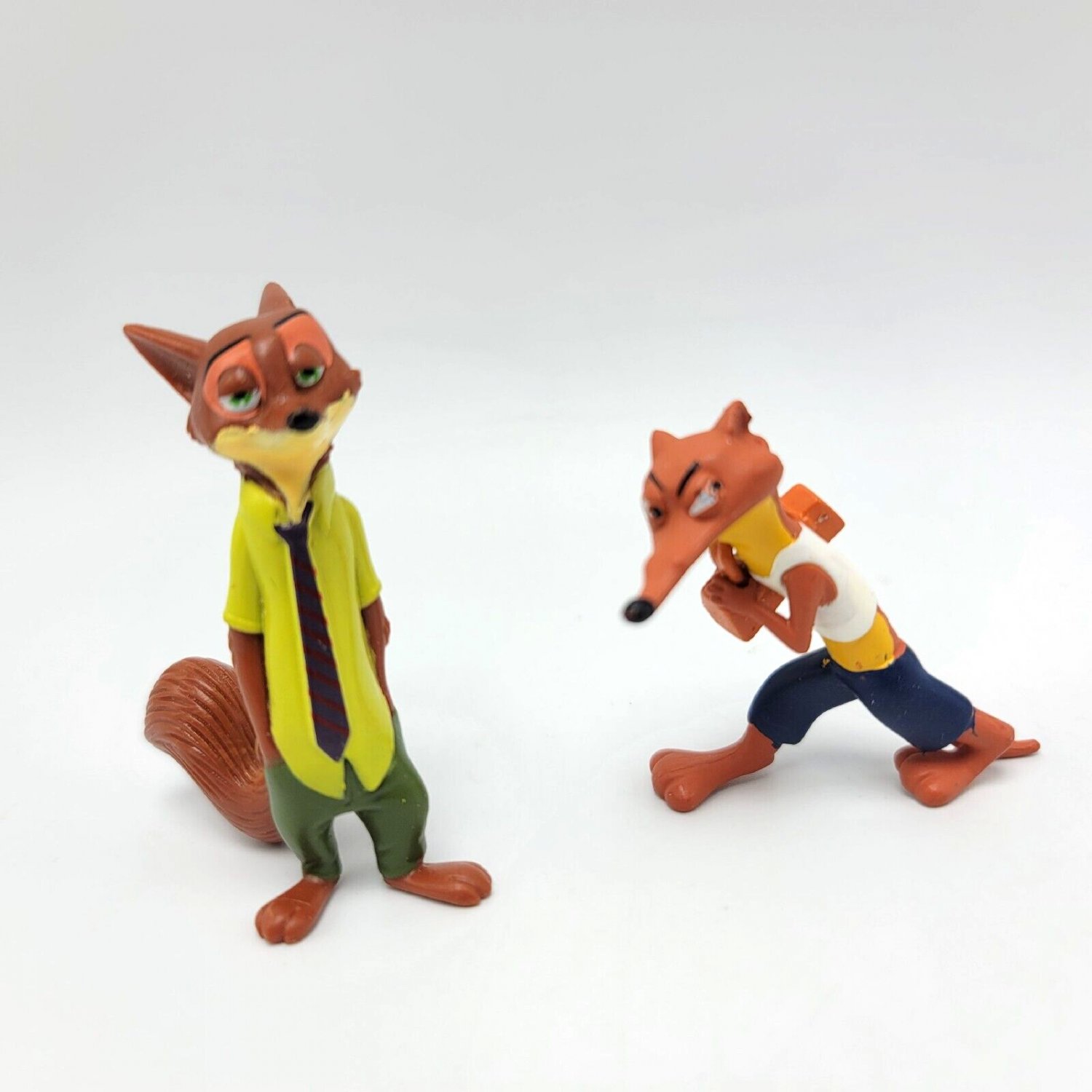 Disney Zootopia Lot 2 PVC Toy Figures Nick Duke Fox Weasel Cake Toppers 3"