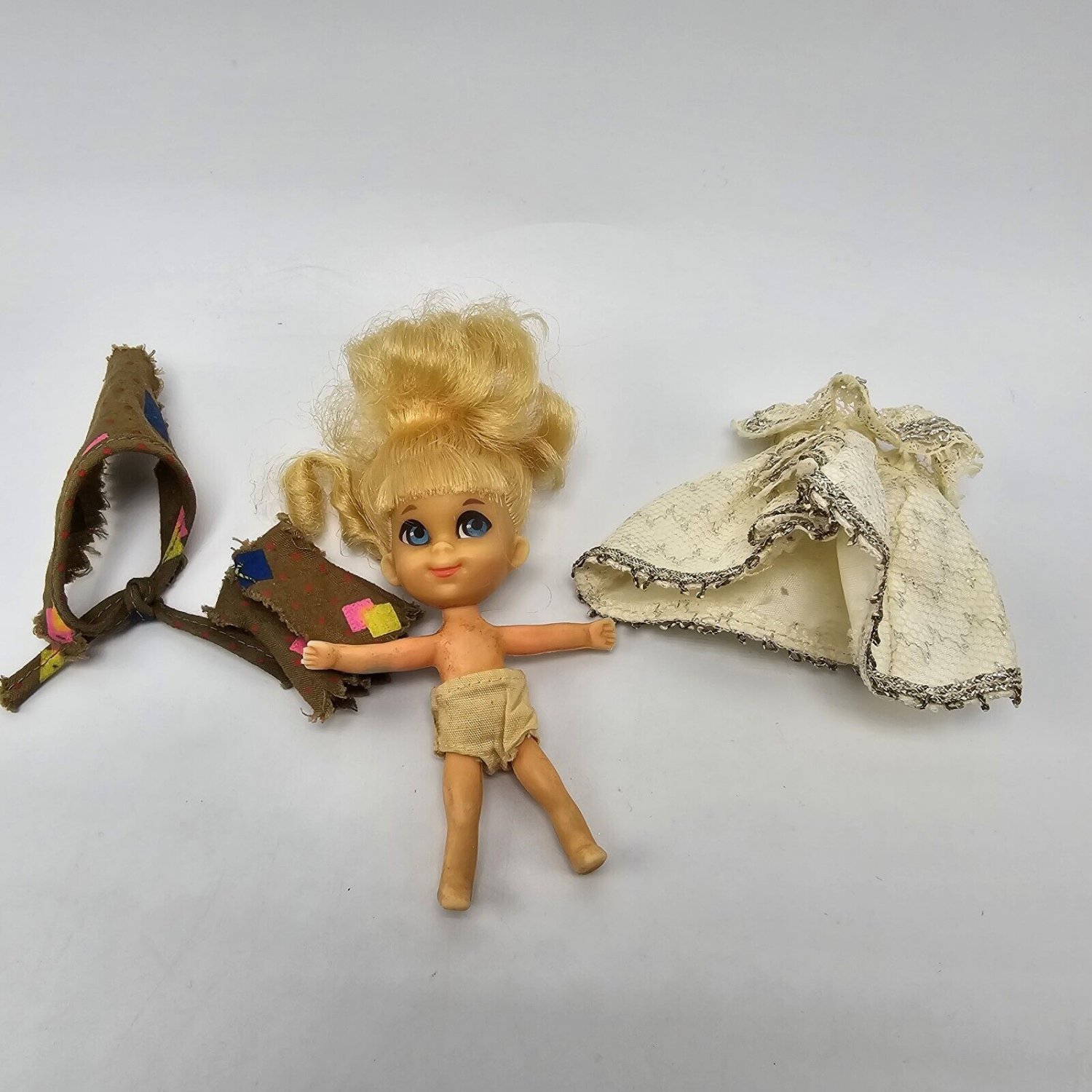 Mattel 1967 Liddle Kiddle Storybook Cinderiddle Doll Poor Outfit Scarf ...