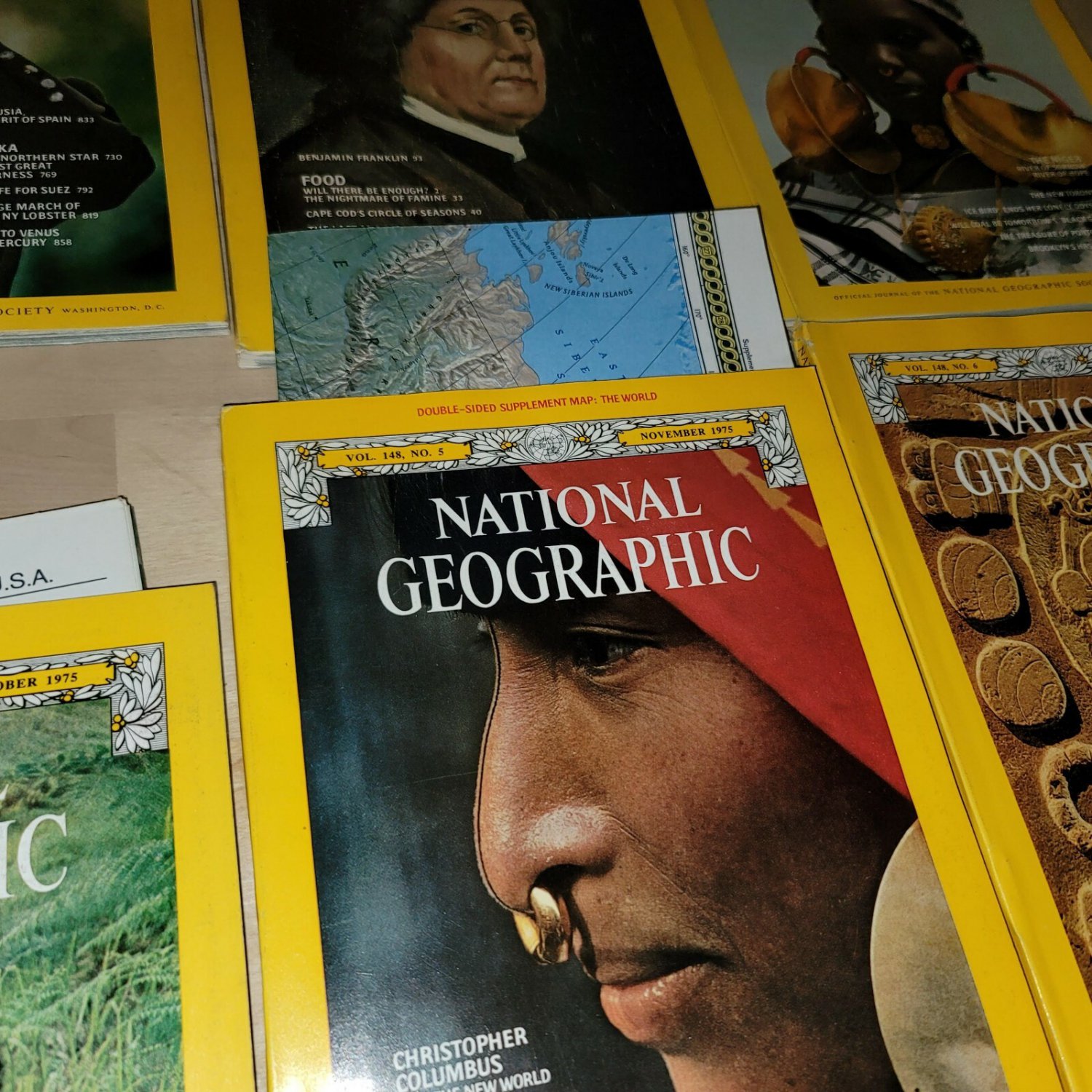 National Geographic Magazine 1975 Full Year 12 Inserts Monthly Shark ...