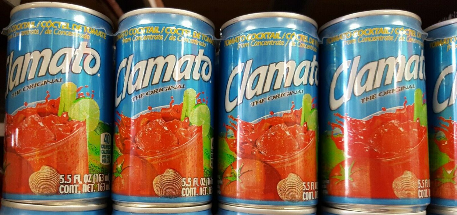 Clamato Original Tomato Cocktail - 5.5 fl oz cans (6 Can Pack) Cóctel ...