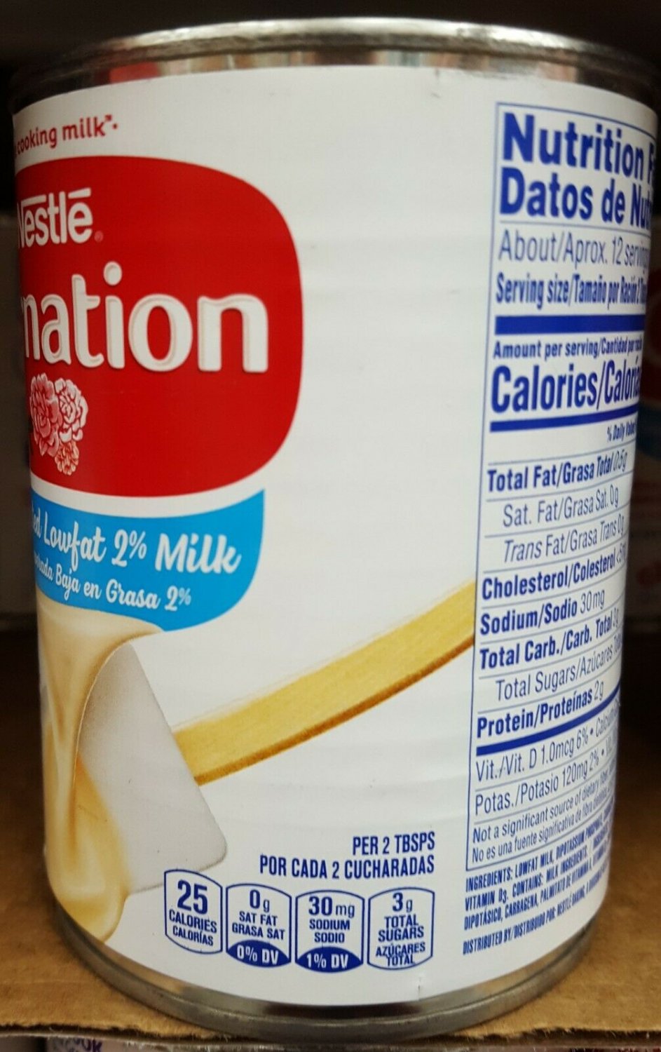 Nestle Carnation Evaporated Low Fat 2% Milk - 12 Fl Oz Each - ( 9 Pack ...