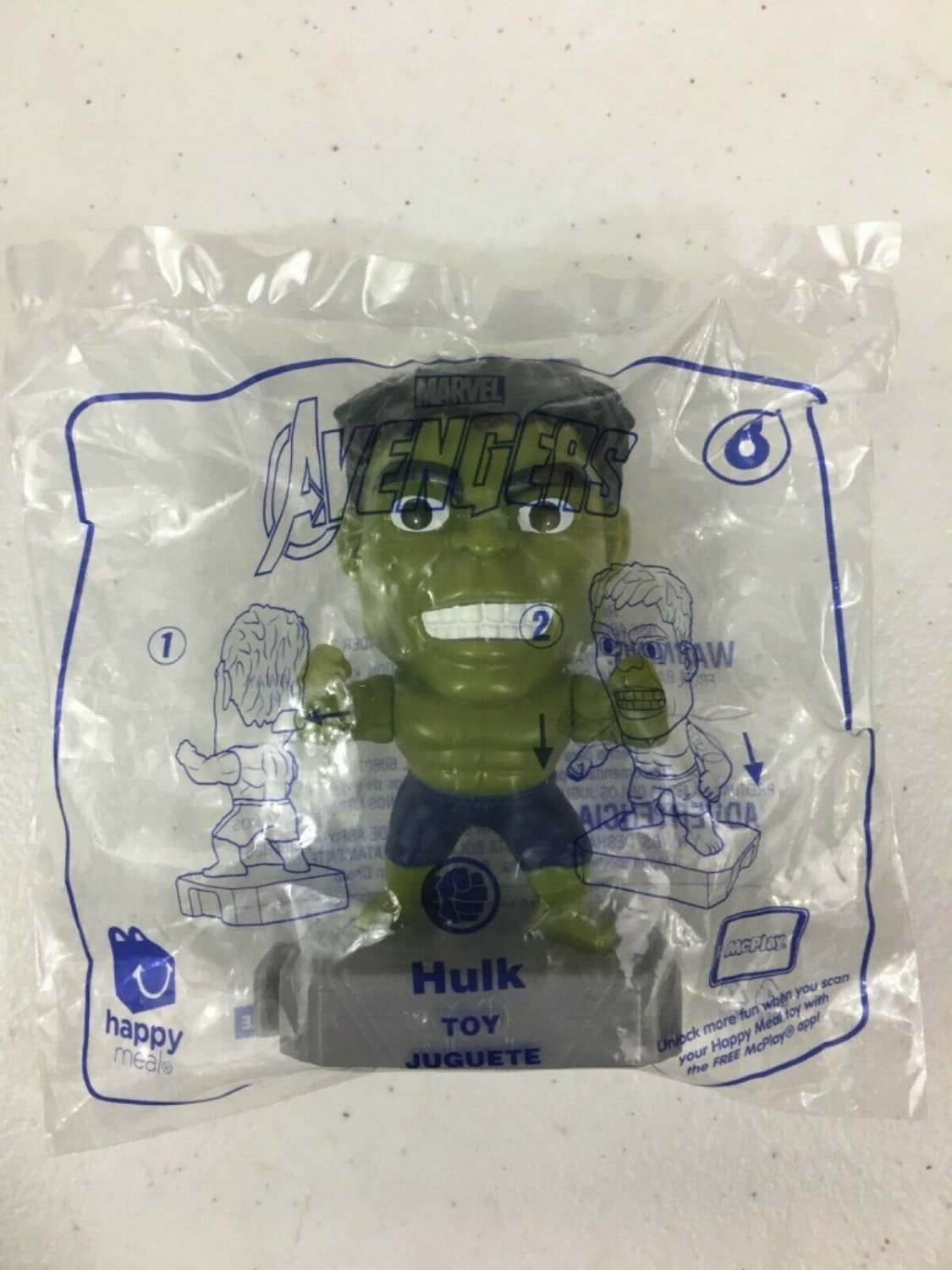 2019 McDonald's Happy Meal Toy Marvel Avengers #8 Hulk Toy Mini Figure
