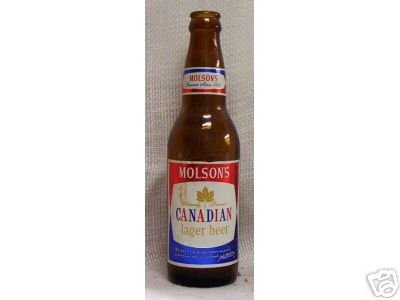 Vintage Molson's Canadian Beer Bottle 8% proof