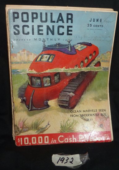 Vintage Popular Science Magazines 1930's -1933 - (17 in total) B