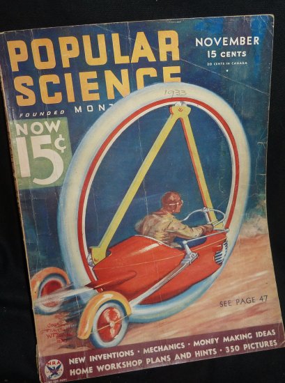 Vintage Popular Science Magazines 1930's -1933 - (17 in total) A
