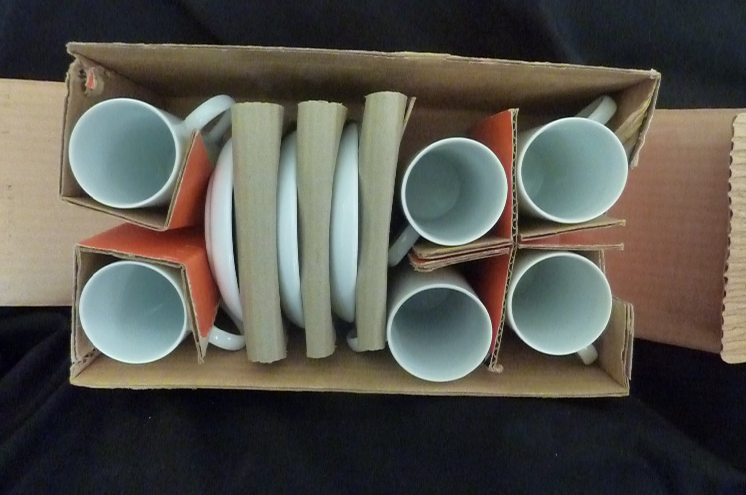 Schmid-60 Porcelain -6 piece Japanese Tea Cups and Saucers